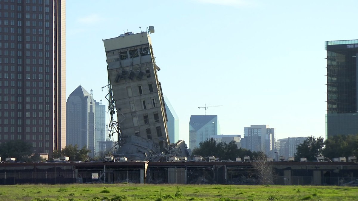 En Dallas: inició la demolición de la famosa “torre inclinada ...