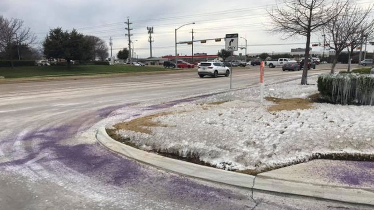 ¿Nieve sorprende a residentes en Irving? – Telemundo Dallas (39)